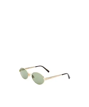 Saint Laurent Oval Frame Full Rim Sunglasses - Gray