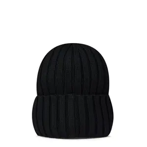 Moncler Ribbed Beanie With Embroidered Logo