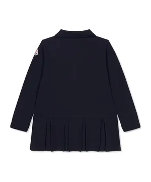 Moncler Logo Long-sleeved Pleated Dress