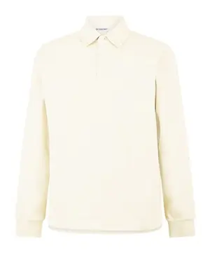 Burberry Shield Long Sleeve Polo - White