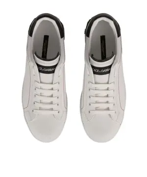 Dolce & Gabbana Logo Portofino Leather Low-top Trainers