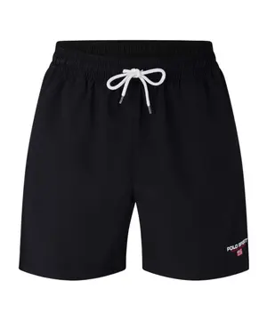 Polo Ralph Lauren Drawstring Waist Swim Shorts - Black