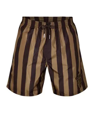 Fendi Crest Swim Shorts - Tabacco