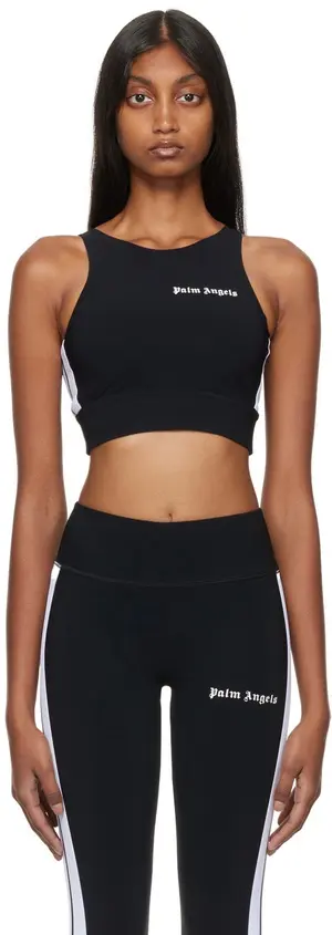 Palm Angels Logo Print Sleeveless Tank Top