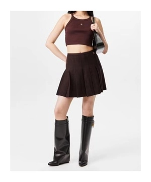 Givenchy Pleated Skirt With Signature 4g Logo