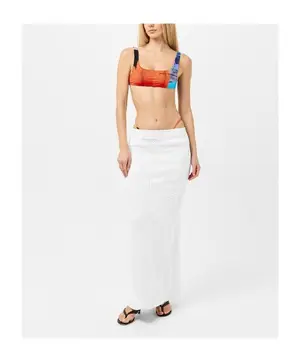 Off-White Printed Split Swimsuit