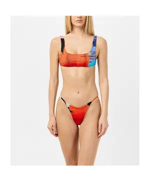 Off-White Printed Split Swimsuit
