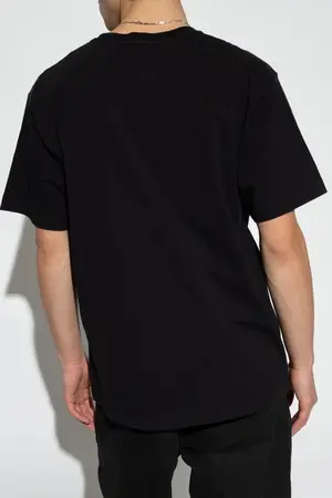 Stone Island Logo Printed Crewneck T-shirt