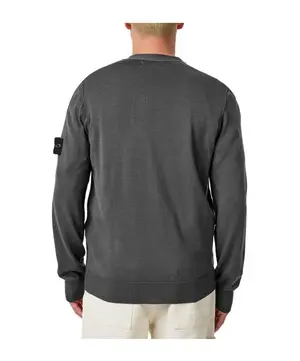 Stone Island Wool Cardigan With Logo Patches