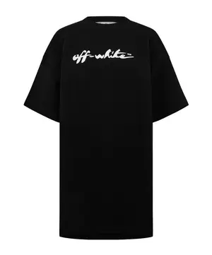 Off-White Painter Logo Snap Tee Dress