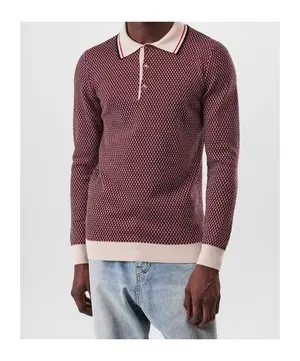 Valentino Garavani Long Sleeve Knit Polo Shirt