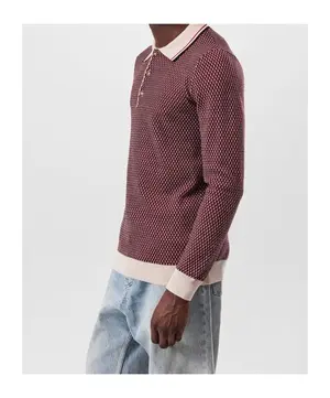Valentino Garavani Long Sleeve Knit Polo Shirt