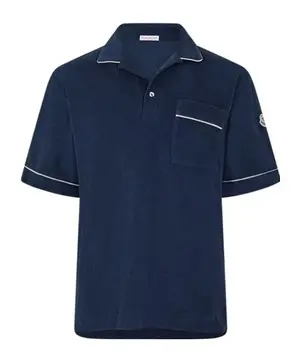 Moncler Short-sleeved Polo Shirt - Blue