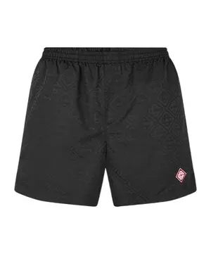 Casablanca Elastic Waist Swim Trunks - Black