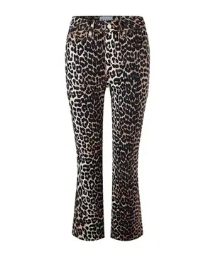 GANNI Animal Print Track Pants - Leopard