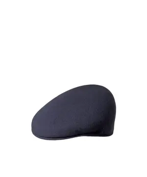 KANGOL Logo Detail Flat Cap - Black