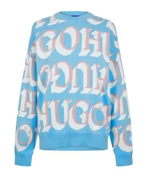 Hugo Boss Cotton Casual Sweater - Blue