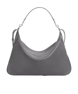 Celine Large Strap Romy In Supple Calfskin - Gray