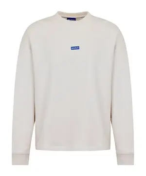 Hugo Boss Solid Color Cotton Sweatshirt - White