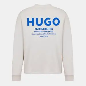 Hugo Boss Solid Color Cotton Sweatshirt