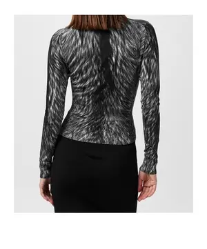 Dolce & Gabbana Fur Print Long Sleeve Knitwear