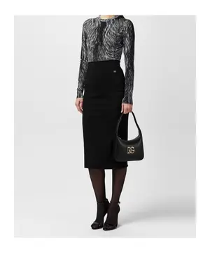 Dolce & Gabbana Fur Print Long Sleeve Knitwear