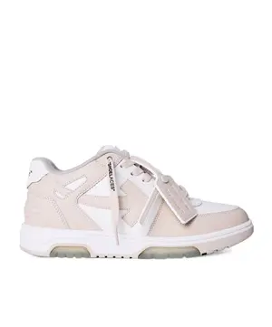 Off-White Round Toe Low-top Casual Shoes - Pink