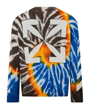 Off-White Diag Tie Dye Sweater - Multicolor