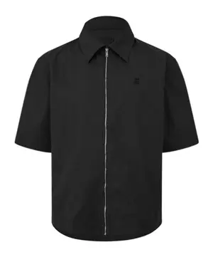 Givenchy Short Sleeved Zip Shirt - Black