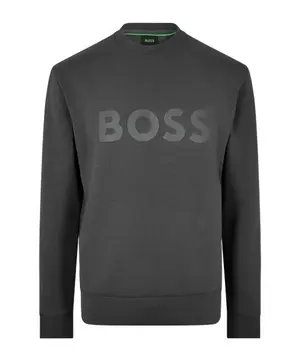 Hugo Boss Stretch Cotton Logo Sweatshirt - Black
