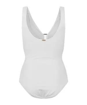 Ralph Lauren Ring Detail Plunge One Piece Swimsuit