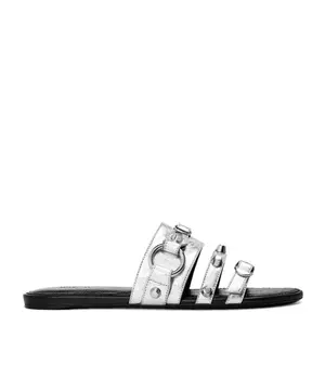 Balenciaga City Flat Sandals - Black