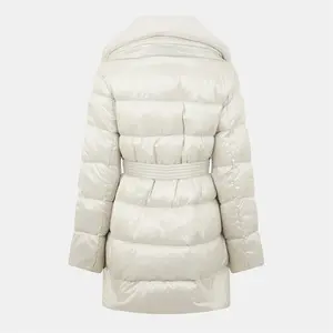 Ralph Lauren Faux-shearling Trim Belted Down Coat