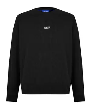 Hugo Boss Pure Cotton Long-sleeve Sweatshirt - Black