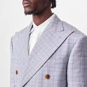 VIVIENNE WESTWOOD Light Purple Plaid Double-breasted Blazer