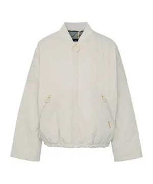 Barbour Emlyn Quilted Bomber Jacket - Light Sand