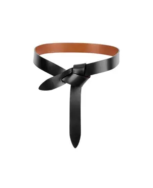 Isabel Marant Étoile Lecce Knotted Leather Belt - Black