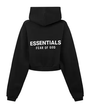Fear Of God Cropped Logo Hoodie