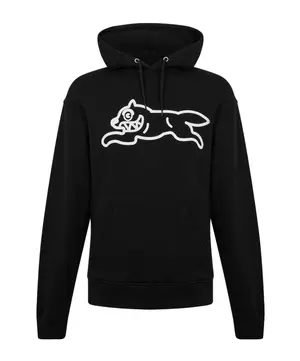 ICECREAM Long-sleeved Hooded Sweatshirt - Black