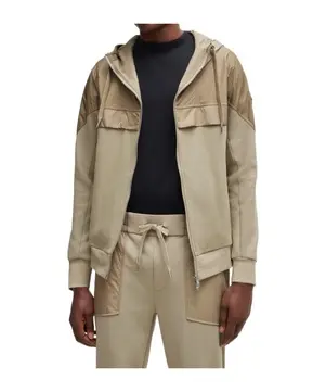 Hugo Boss Steele Full Zip Fleece Jacket - Nude