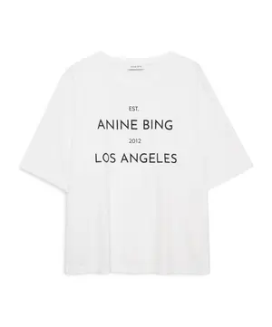 ANINE BING Crew Neck T-shirt - Ivory