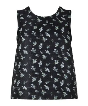 GANNI Floral Jacquard Top With Adjustable Belt