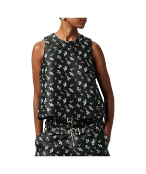 GANNI Floral Jacquard Top With Adjustable Belt