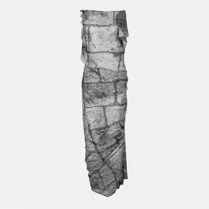 VIVIENNE WESTWOOD Graffiti Print Draped Maxi Dress