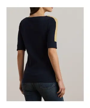 Ralph Lauren Damira T-shirt With Boat Neck And Straight Hem - No