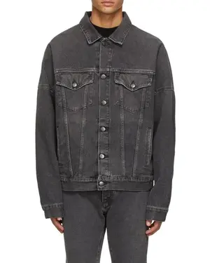 Palm Angels Long Sleeve Logo Denim Jacket