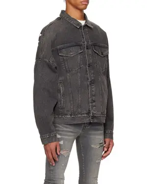 Palm Angels Long Sleeve Logo Denim Jacket