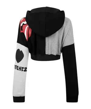 MARINE SERRE Paneled Graphic Zip-up Hoodie