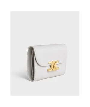 Celine Small Flap Wallet Triomphe In Lizard