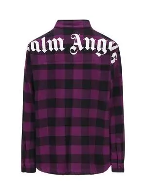 Palm Angels Logo-printed Checked Shirt